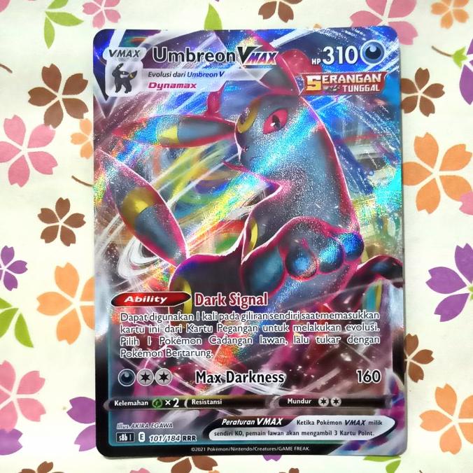 Umbreon VMAX V MAX RRR s8b | 101/184 pokemon tcg indonesia | Shopee ...