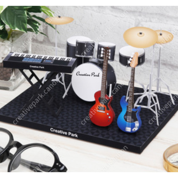 PAPERCRAFT BAND SET MINIATURE ACTION FIGURE DIY HAND CRAFTS children ...