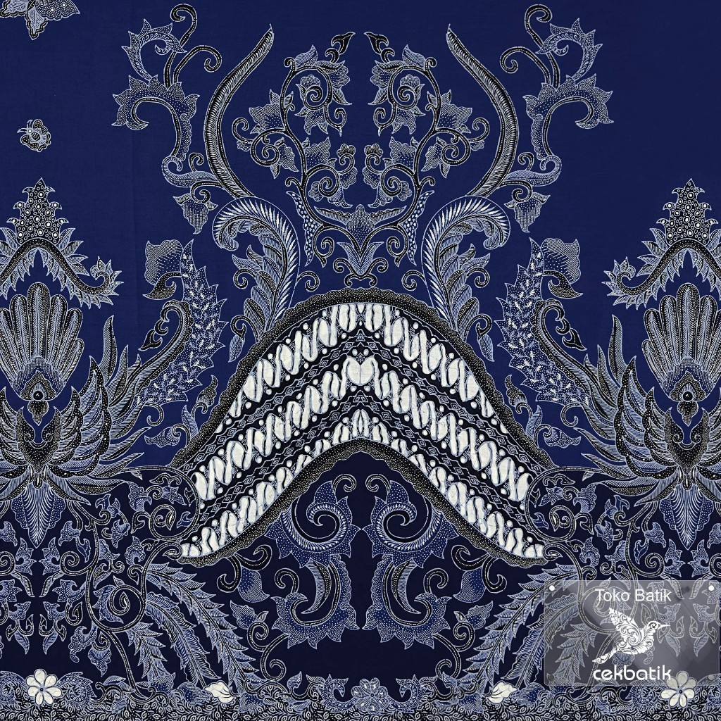 Batik Fabric - Special Modern Gajah Mada Javanese SOGAN Motif, Longer ...