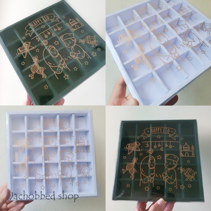 Dus Mika Eid Packaging Nastar Box Cookies Mochi Cake 25 Boxes | Shopee ...