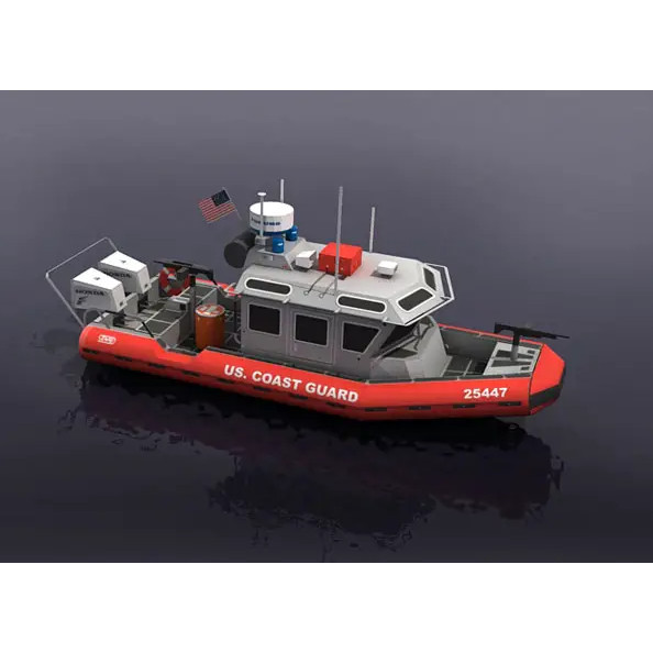 Coast Guard Response Boat papercraft miniature activity figure diy ...