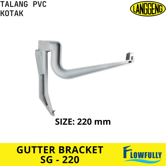 GANTUNGAN Pvc GUTTER HANGER SG 220 SQUARE GUTTER BRACKET | Shopee Malaysia