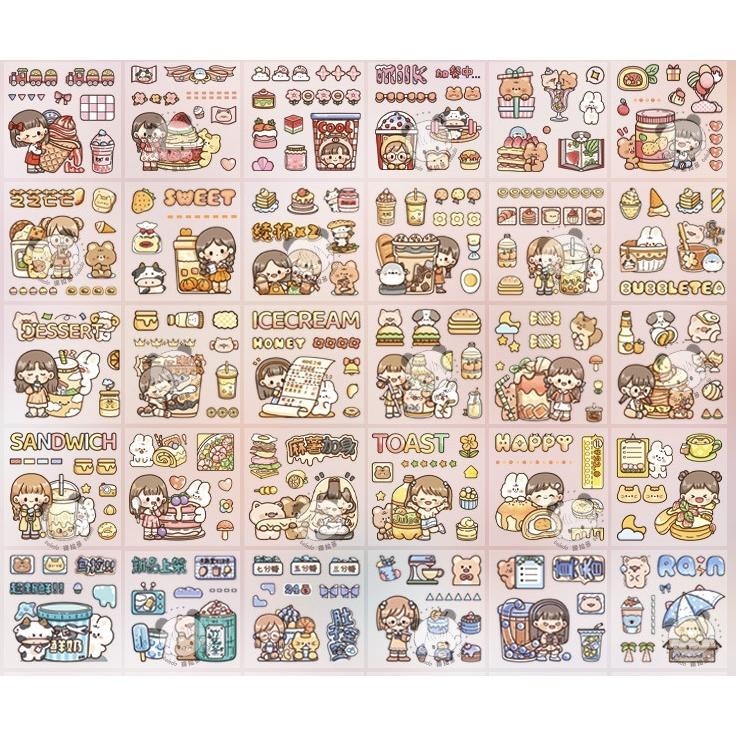 72 Sheets Of DODO GIRL Edition AESTHETIC BOX Stickers 1 BOX TLD80 ...
