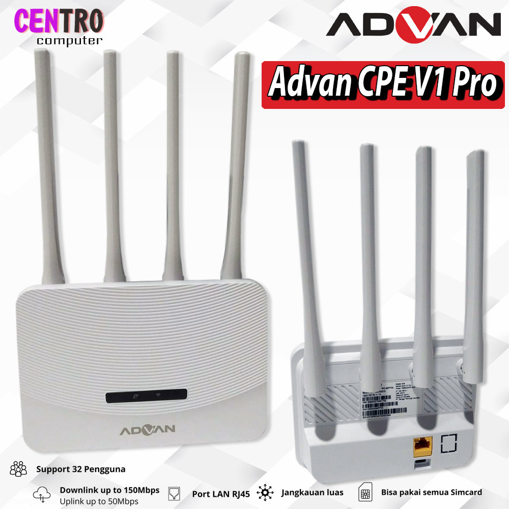 Advan Cpe V1 Pro Modem Wifi Router 4G Lte Unlock All Operators | Shopee ...