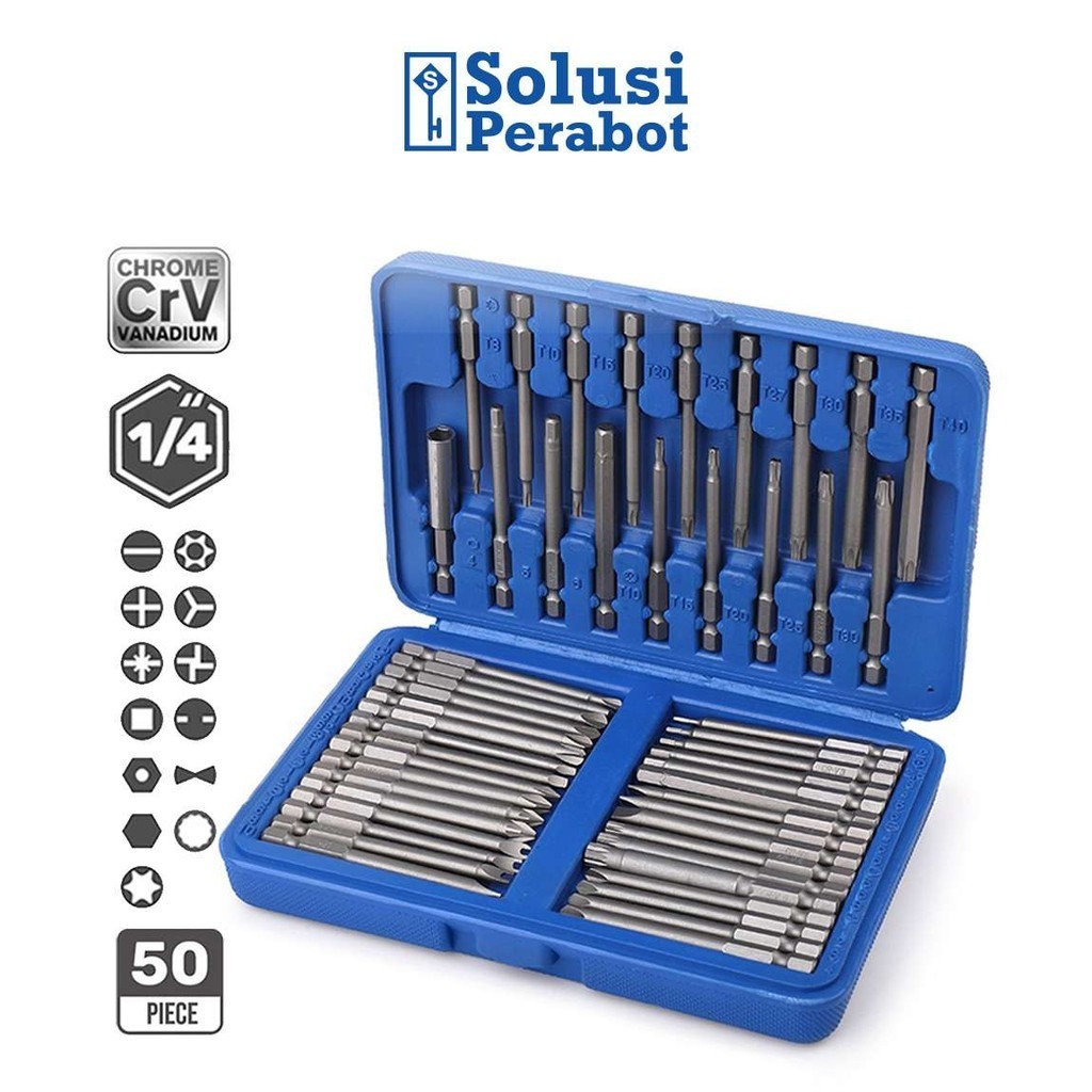 MATA 50 in 1 SP Screwdriver Drill Bit / Screwdriver Bits Drill Set Long ...