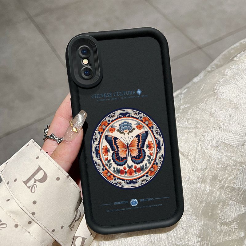 Casing HP iPhone X Xr Xs Max Case HP Butterfly Pattern Porcelain Cesing ...
