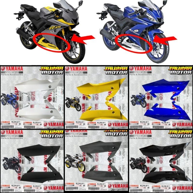 UNDERCOWL LOWER WING FAIRING COVER R15 V3 VVA RIGHT LEFT BK6-F8385-00 ...
