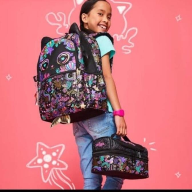 [Ready] Smiggle Backpack Hey Attach Black Cat Bag/ Smiggle School Bag ...