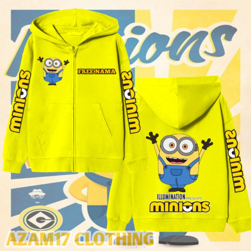 Jacket Zipper Hoodie Kids The Minions Free Your Name Film Minion ...