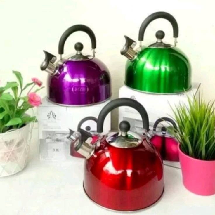 The Newest Stainless Color Whistling Teapot Sound Teapot stainlees ...