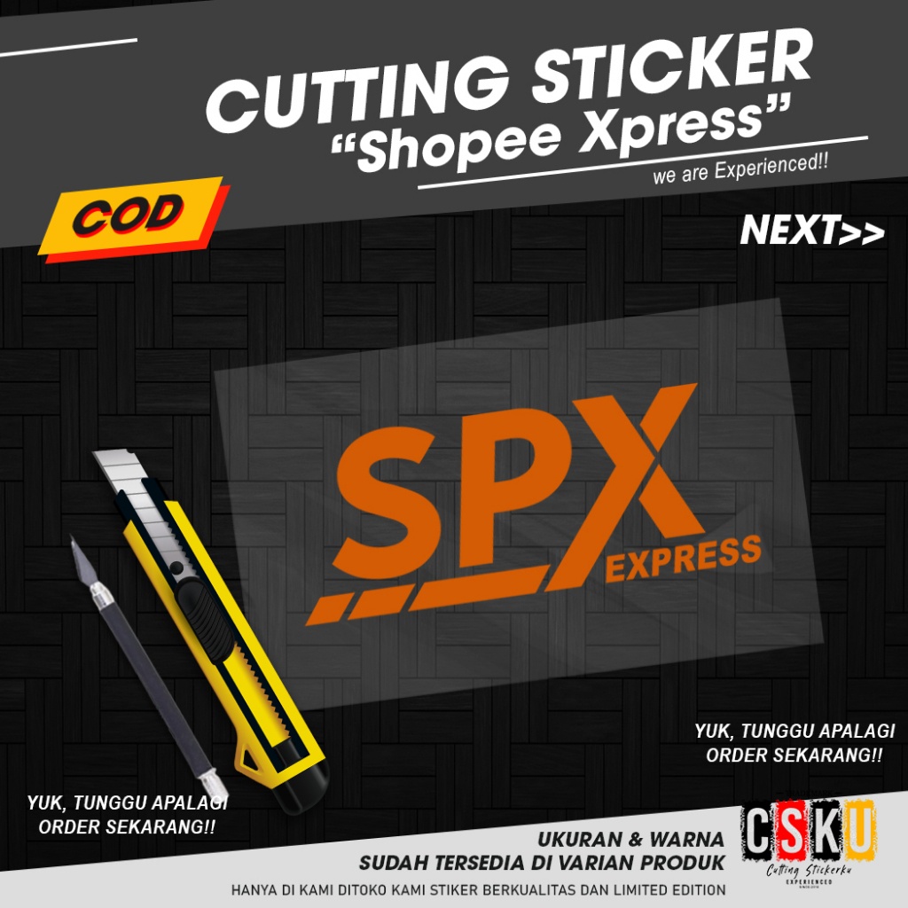 Cutting Sticker SPX Shopee Xpress Logo Variations Of Cool Body ...