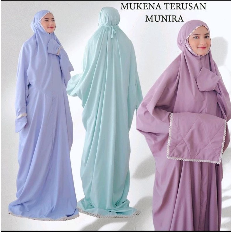 Luxurious Plain Muneera Canal Mukena, Quality Material | Shopee Malaysia
