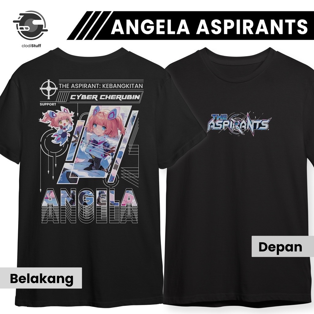 HITAM Angela ASPIRANTS Exclusive Mobile Legends MLBB T-Shirt Short ...