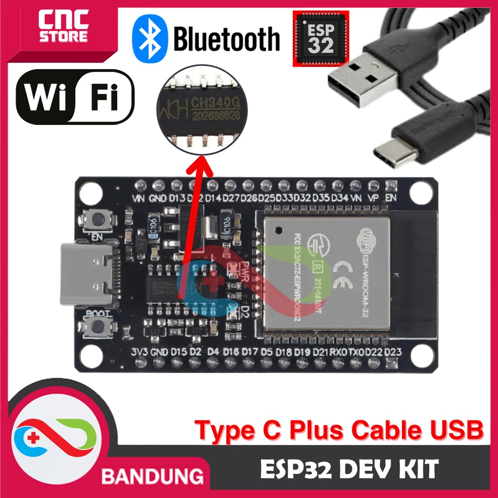 Esp32 Esp 32 Doit Wifi Bluetooth Iot Esp32s Development Board Ch340