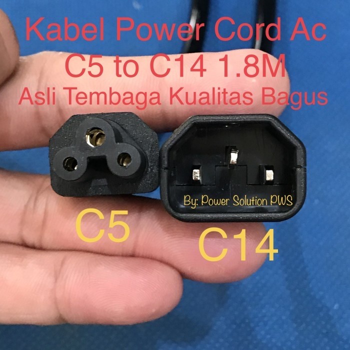 C14 To C5 / C14 Ac Cord Power Cable To Notebook Plug / C14-Adapter ...