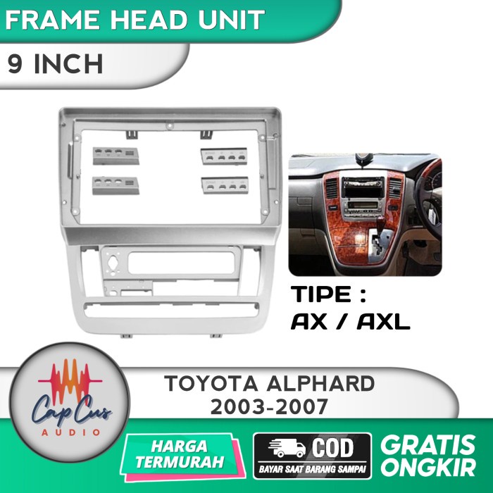 Latest Alphard Head Unit Frame 2003-2007 Uk. 9 Inch / Android Head Unit ...