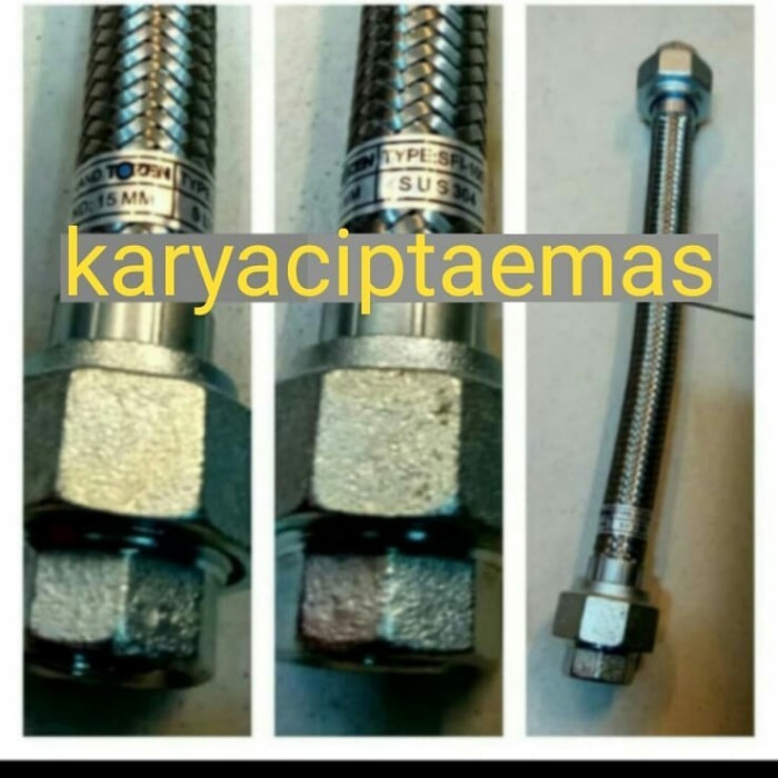 Ori Flexible Hose Tozen 1 1/4 X 30Cm Ss304 Sf 100 Drat Watermur / Union ...