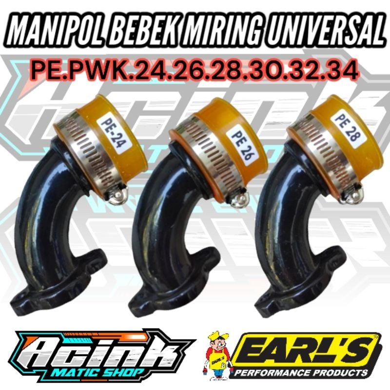 Intake manifold tilted duck pnp carburetor pwk pwl pe king etc size pe ...