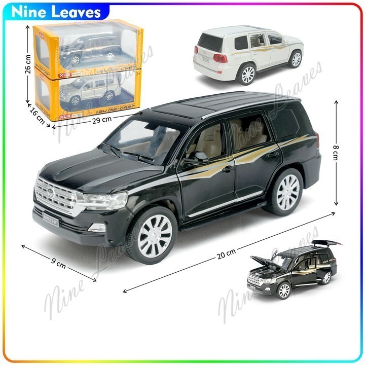 Diecast Car Toyota Land Cruiser VX-R 1:24 2pcs B/O Sound Light+Pullback ...