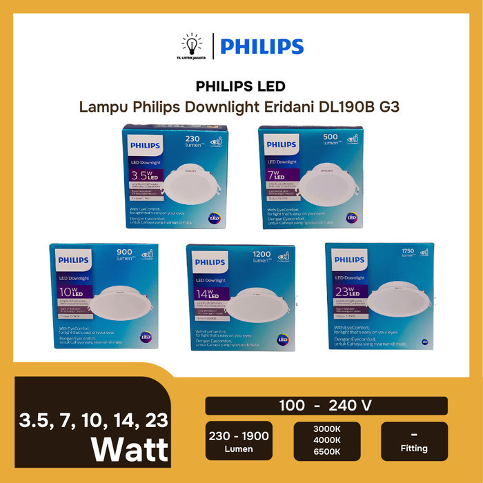 Philips Eridani DL190B G3 WH SNI Inbow Ceiling LED Downlight | Shopee ...