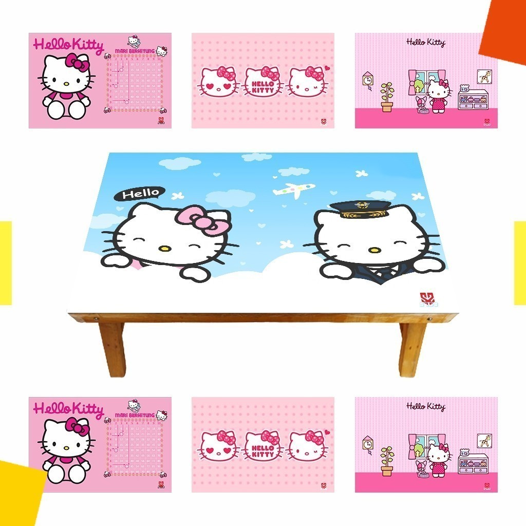 KAYU Hello Kitty Wooden Character Children's Study Table | Shopee Malaysia