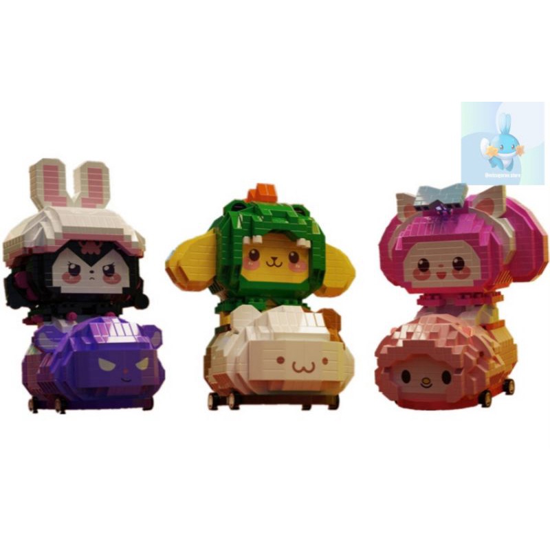 Bricks Sanrio Characters Gocart Gift Set Assorted Kids Toys 3D ...