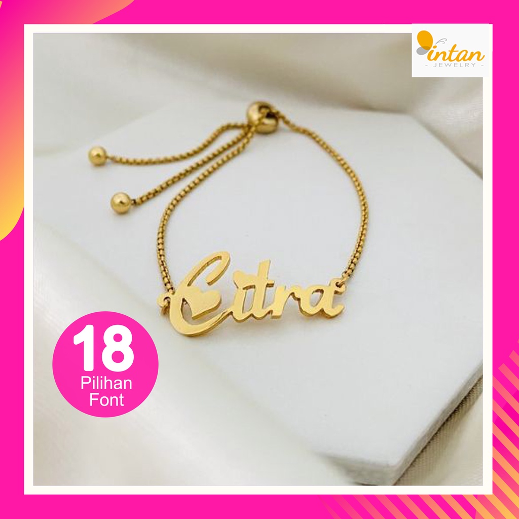 Custom Drawstring Bracelet Name Letter 18 Fonts Arabic Korean Latin ...
