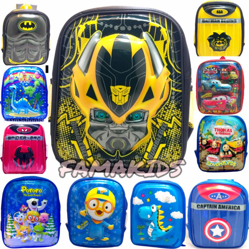 Famakids/children's Bag/Children's Bag 3D Embossed LED Boys Elementary ...