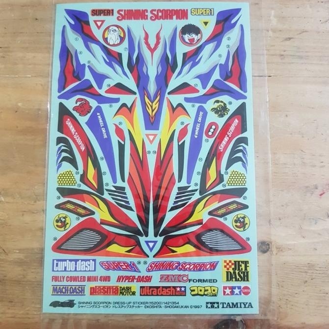 Tamiya sticker shining scorpion turbo dash | Shopee Malaysia