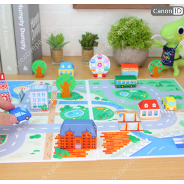 Papercraft Miniature Paper City Scenery DIY Papercraft Toys diorama ...