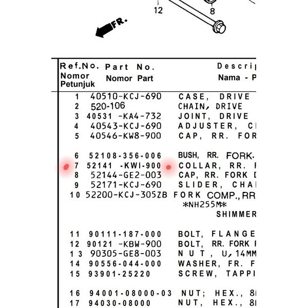 Bos Bushings Bosh Arm Tiger 2000 Ori Ahm 52141-Kw1-900 Still Seal ...