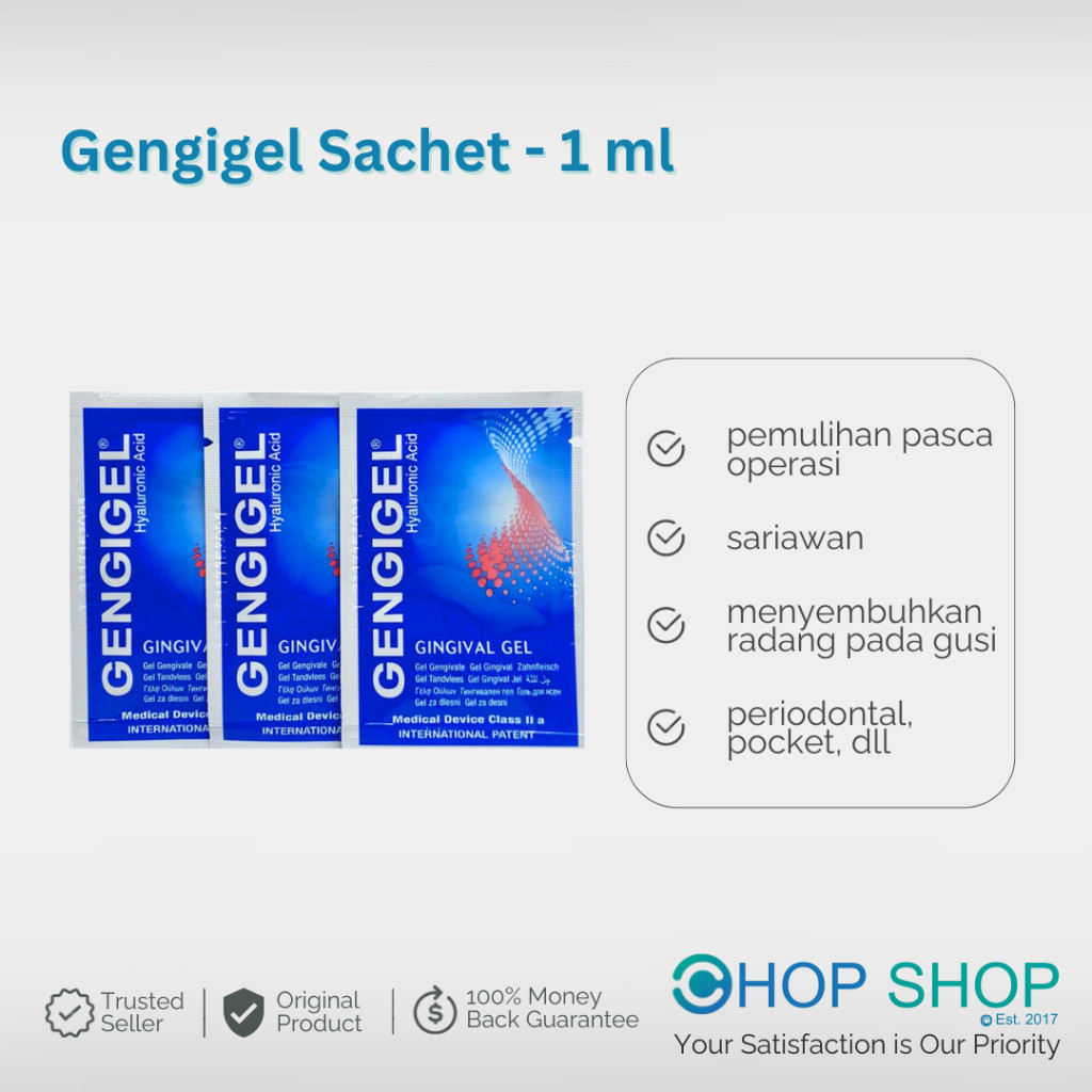 Original Gengigel Gingko Gel - Sachet 1 ml medicine for canker sores ...