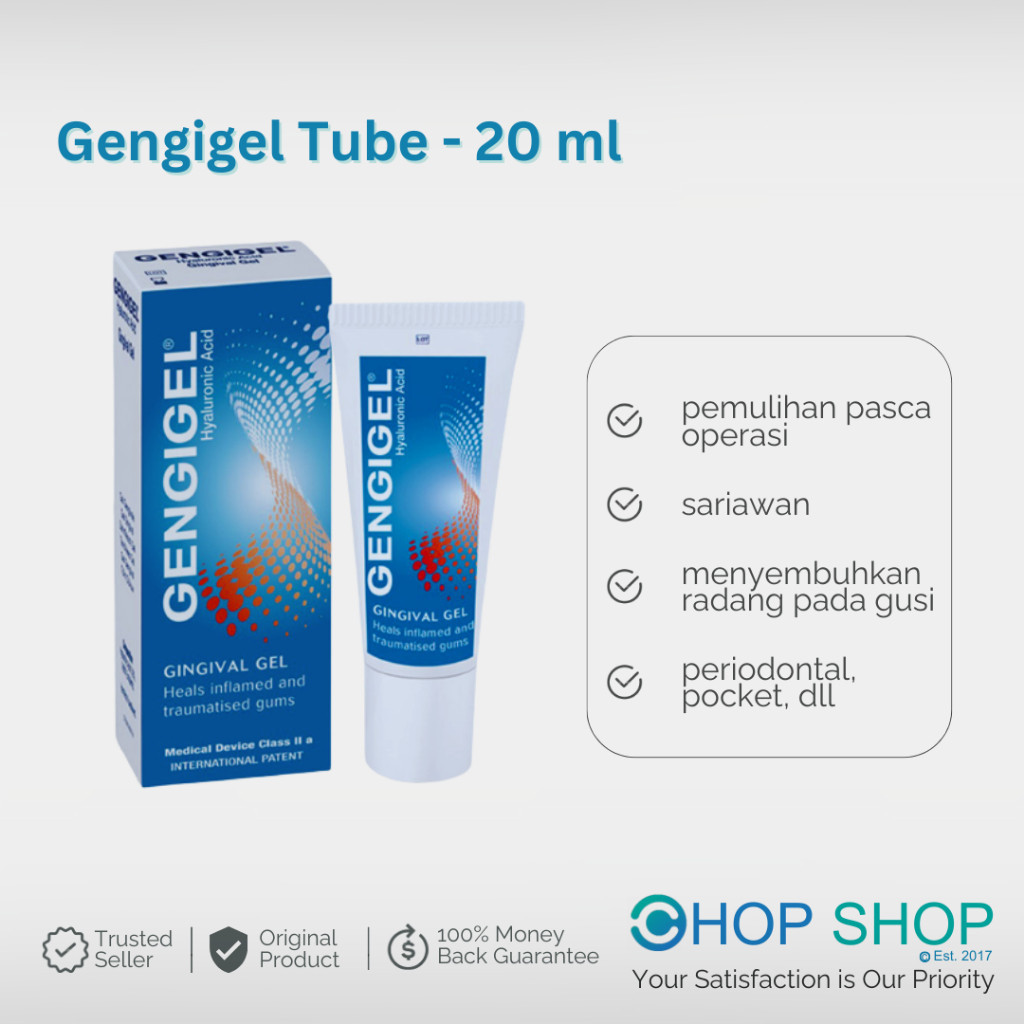 Original GENGIGEL GINGIVA Gel - hyaluronic acid Thrush Gel 20ml ...