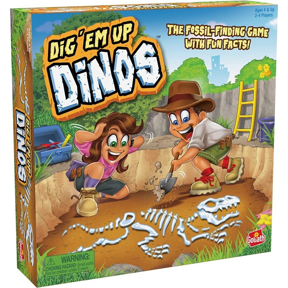 Dig Em Up Dinos - Arrange Dinosaur Fossils Board Game Children Original ...