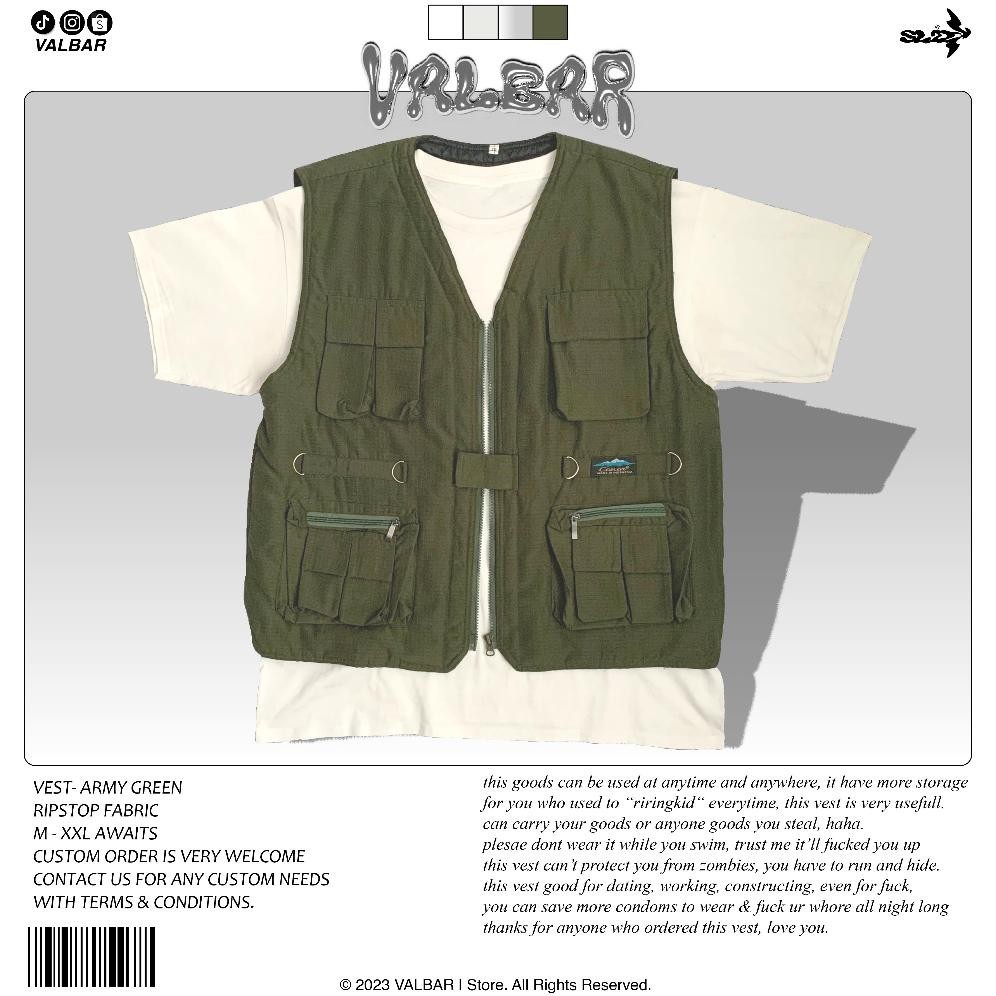 Valbar - Tactical Vest Army Green | Shopee Malaysia