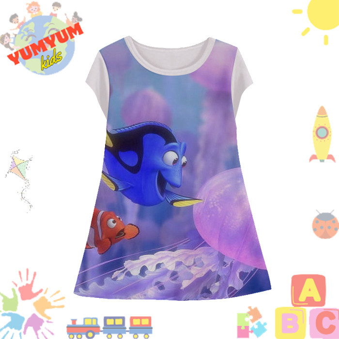 Finding Nemo Girls' Dress v5 Women's Tunic 3D Printed Nemo Fish Cartoon ...