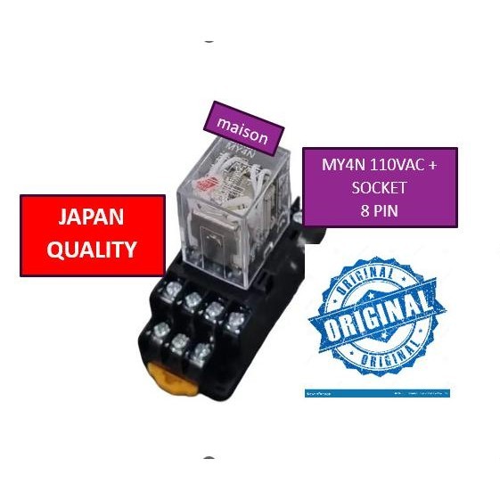 RELAY My4N 110VAC 14 Pin + Socket RELAY My4 110VAC | Shopee Malaysia