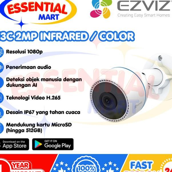 Cctv Ezviz H3C 2Mp Smart Home Ip Camera Infrared Outdoor | Shopee Malaysia