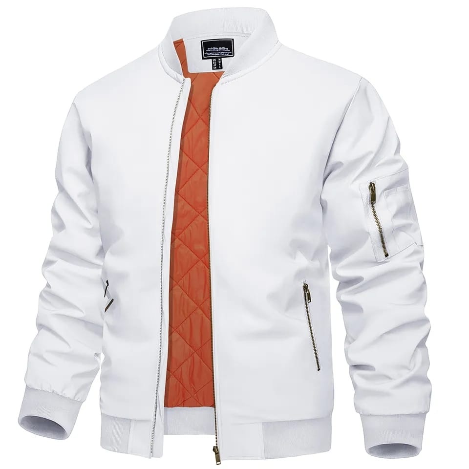 PUTIH Men's JACKET/POLOS WHITE BOMBER JACKET/VINTAGE BOMBER JACKET ...