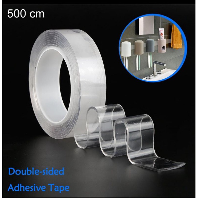 Double Adhesive Tape No Trace Washable Sticker 3 m x 3 cm | Shopee Malaysia