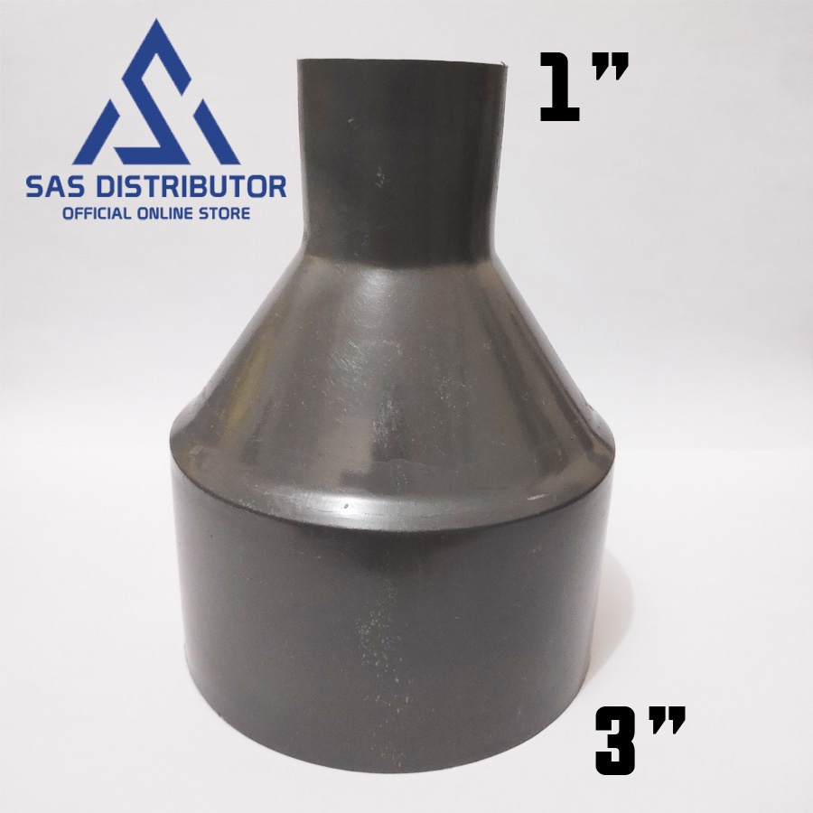 Vlok Sok 3 x 1" inch AW PVC Socket / Verlop Reducer Sock 3 x 1 in ...