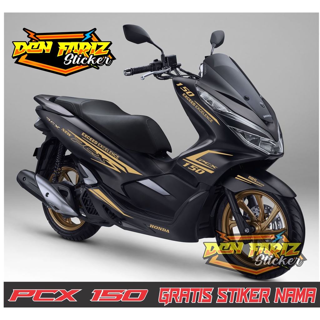 MERAH HITAM PUTIH Latest pcx 150 stickers pcx 150 full body stickers ...