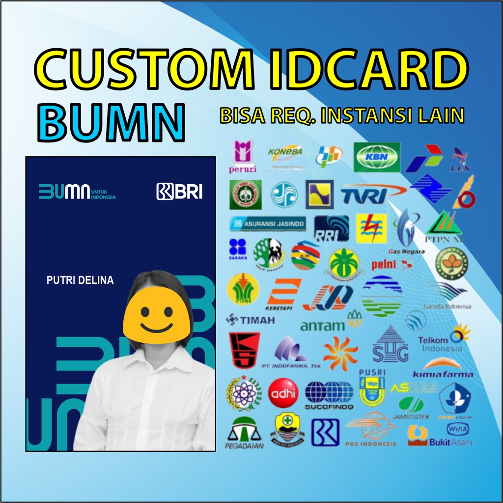 Print the latest BUMN idcards, new name tags, GLOSSY, GLOSSY | Shopee ...