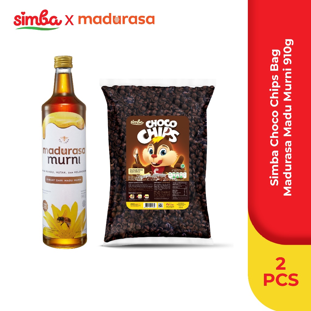 1 Cereal Simba Choco Chips Bag 950gr & 1 Madurasa Pure Bottle 910Gr ...