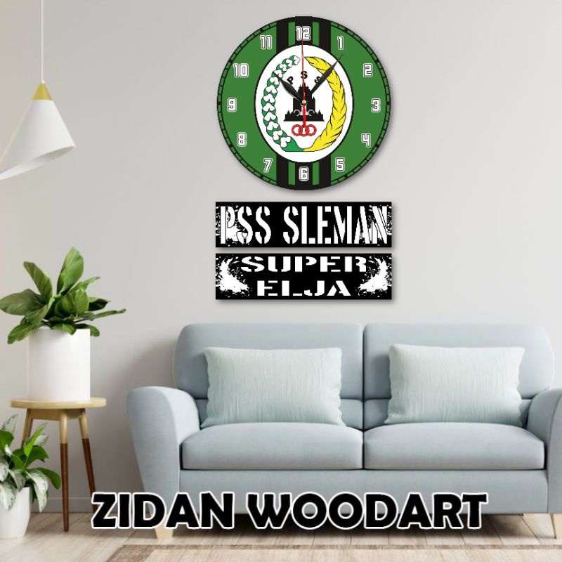 KAYU HIASAN DINDING Custom WOODEN WALL CLOCK FOOTBALL CLUB LOGO WALL ...
