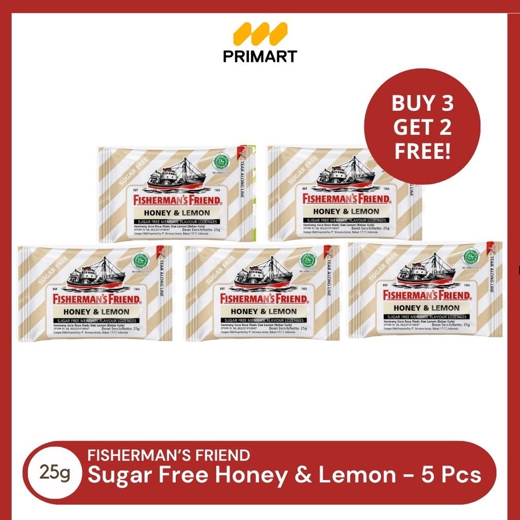 Fisherman's Friend LemonHONEY 25g Buy 3 Get 2 Free candy | Shopee Malaysia