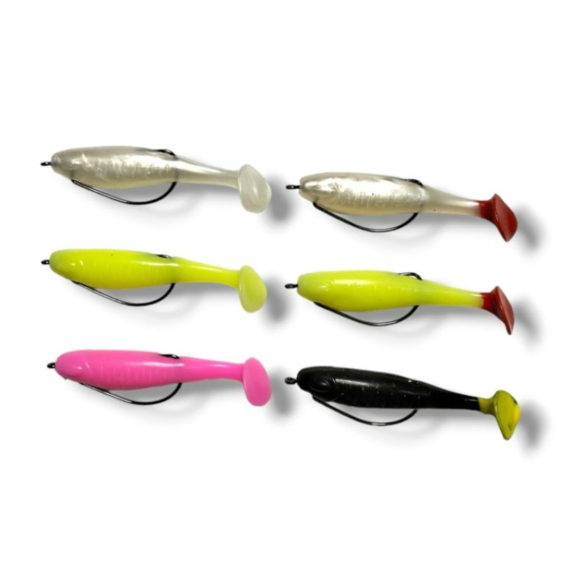 Soft LURE 7 CM PADDLE POP HOOK 1/0 | Snakehead FISH CASTING BAIT ...