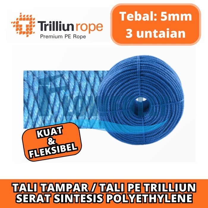 Tampar ROPE 5 MM TRILLION PER 1 METER POLYETHYLENE ROPE PLASTIC MINING ...