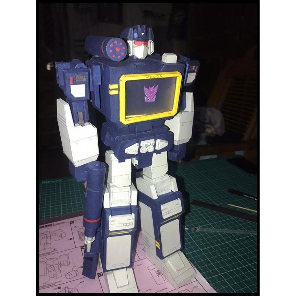Hot DEAL DIY PAPERCRAFT TRANSFORMER ROBOT Pattern Sheet G1 SOUNDWAVE ...