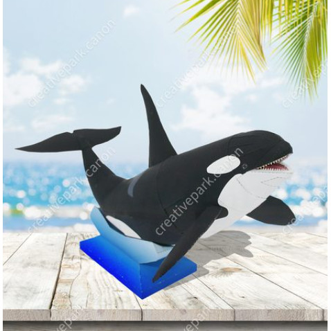 Whale Orca animal animal animal diorama papercraft Miniature action ...